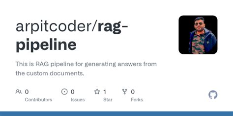 github arpitcoder rag pipeline this is rag pipeline for generating