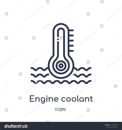 Engine Coolant Icon Shapes Outline Collection Stock Vector Royalty Free 1315008287