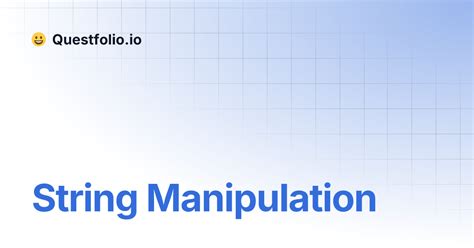 String Manipulation