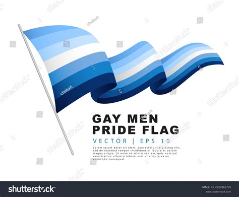 Gay Men Pride Flag Hanging On Stock Vector Royalty Free 2227863735