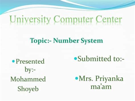 Octal And Hexadecimal Numbering Systems Ppt