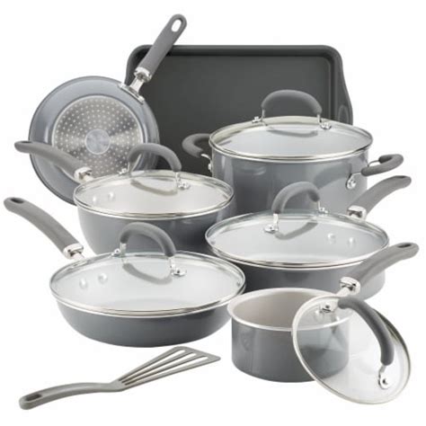 Rachael Ray Create Delicious Aluminum Nonstick Cookware Set Gray 13 Pc Fred Meyer