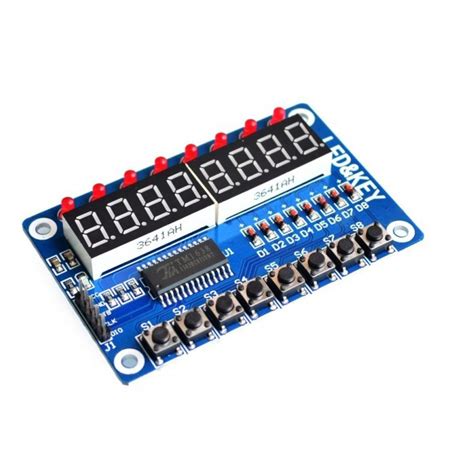 Jual Tm1638 8bit Led And Key Display Module For Arduino Raspberry Pi