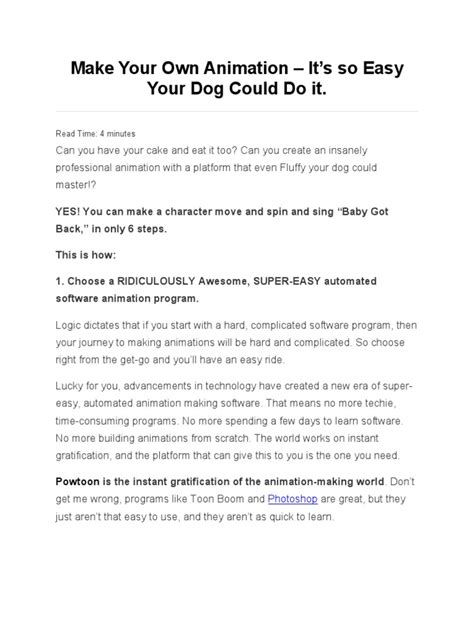 Make Your Own Animation Pdf