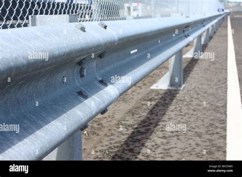 Armco Road Safety Barrier Stock Photo Alamy