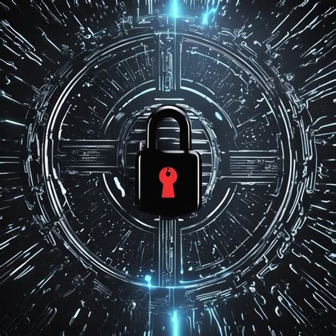 Premium Photo Lock And Data Security System Concept On Dark