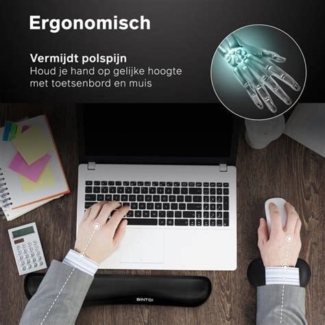 Bintoi P Ergonomische Polssteun Toetsenbord En Muis Zwart Online Reviews