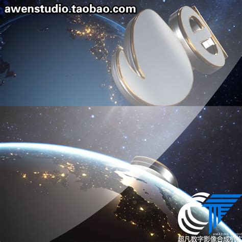 新版环球影业电影片头太空地球演绎标志动画工程文件AE模板 虎窝淘
