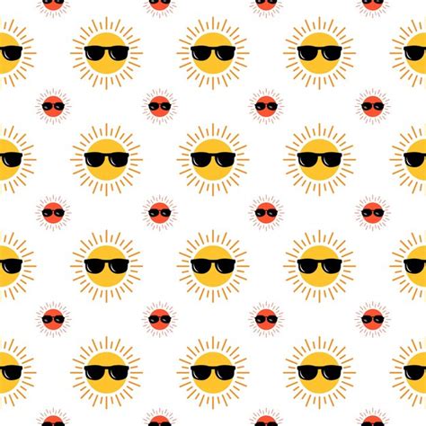 Premium Vector Sun Seamless Pattern Colorful Sun Seamless Pattern
