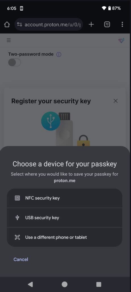 How To Set Up Fido2 On Your Mobile Device Proton