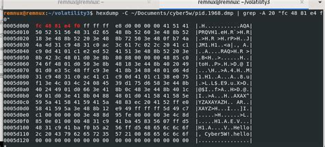 memory forensics practical example detect classic remote process