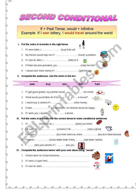 Second Conditional ESL Worksheet By Lisha
