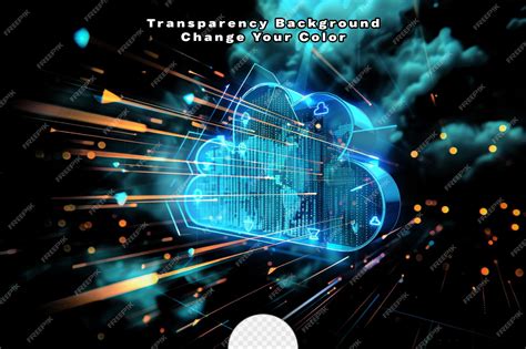 Premium Psd Cloud Computing Technology Concept Transfer Database To Cloud