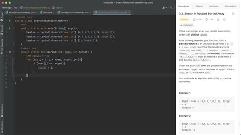 33 Search In Rotated Sorted Array Leetcode 33 Java Problem Easy