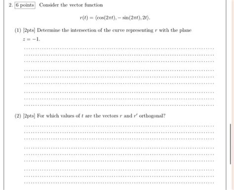 solved consider the vector function