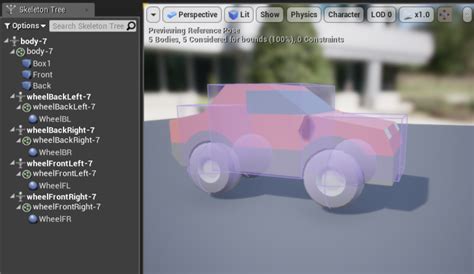 how to import a vehicle to unreal engine bionic ape