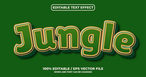 Premium Vector Jungle Editable Text Effect