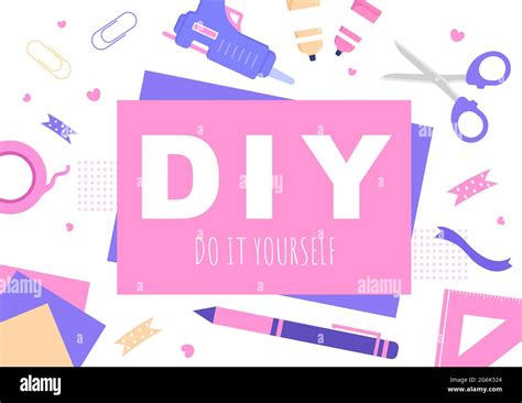 DIY Tools Do It Yourself Background Illustration For Home Renovation And Creative Projects