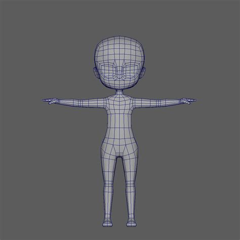Low Poly Girl Base 3d Model 3d Model Cgtrader