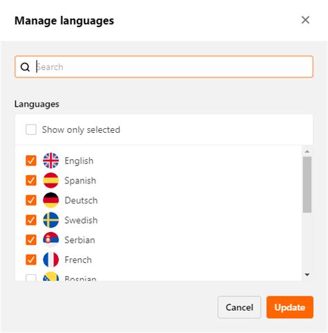 Managing Languages Par Ordering Knowledge Base