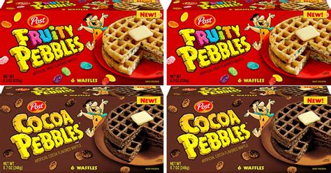 You Can Now Get Fruity Pebbles and Cocoa Pebbles Cereal Waffles for The Ultimate Sweet Breakfast