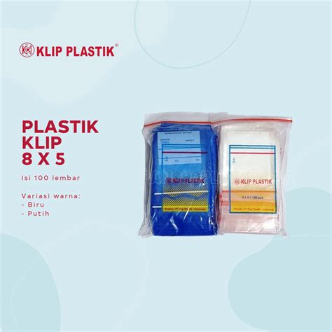 Jual PLASTIK KLIP 8x5 ISI 100 LEMBAR Shopee Indonesia