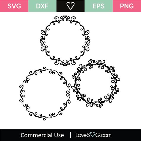 Monogram Frames Svg Cut File Lovesvg Com