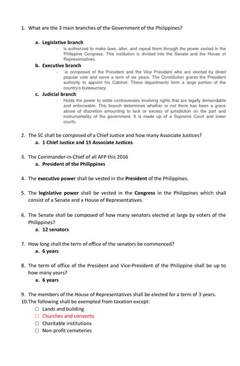 Solution Philippine Constitution Reviewer Studypool