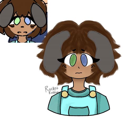 Redrew My Art From A Year Ago By Rocketroblox On Deviantart