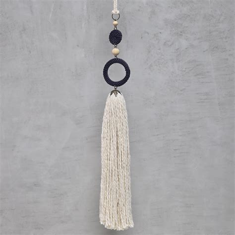 Borlas Fibras Naturales Negro Algodon Natural Borlas Chic