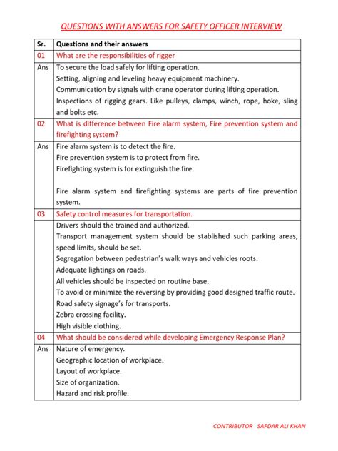 Safety Interview Questions 1702044119 Pdf Safety Occupational Safety And Health