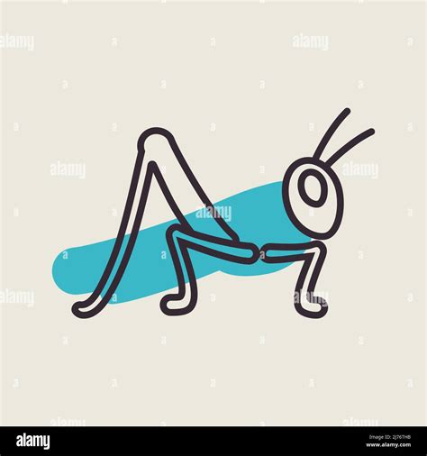 Grasshopper Locust Isolated Icon Agriculture Sign Graph Symbol For