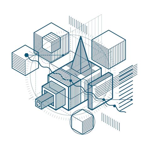 Premium Vector Abstract Vector Background With Isometric Lines And