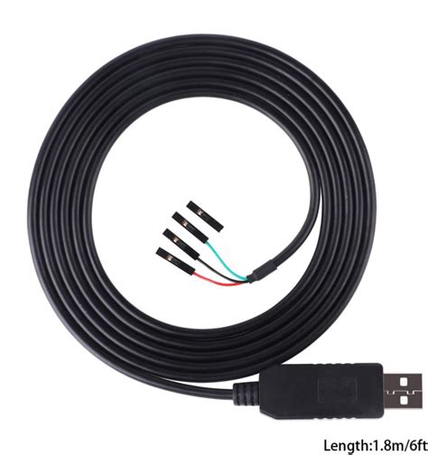 Usb Serial Cable Rs232 Converter 254 Mm Dupont 4 Pins 4p Silabs Cp2102