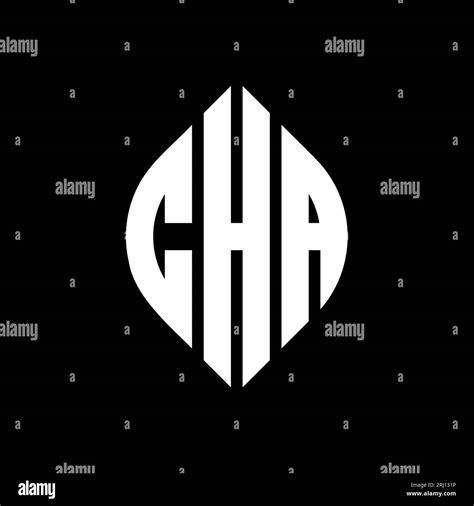 Cha Circle Letter Logo Design With Circle And Ellipse Shape Cha Ellipse Letters With