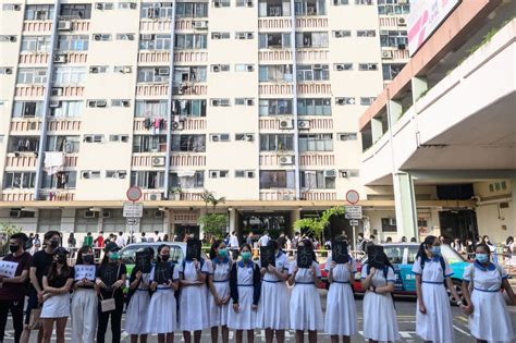 Photos Hong Kong High School Students Formed Human Chains In
