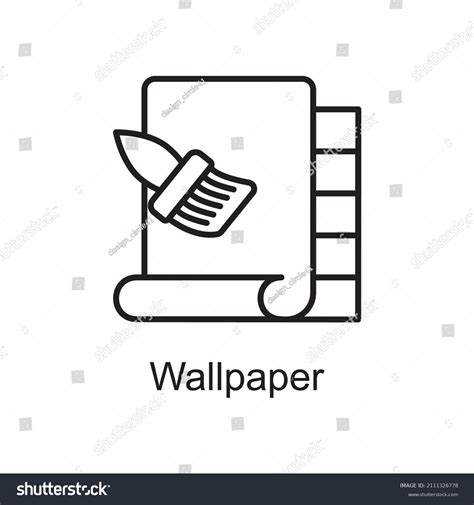 Wallpaper Vector Outline Icon Design Illustration Stock Vector Royalty