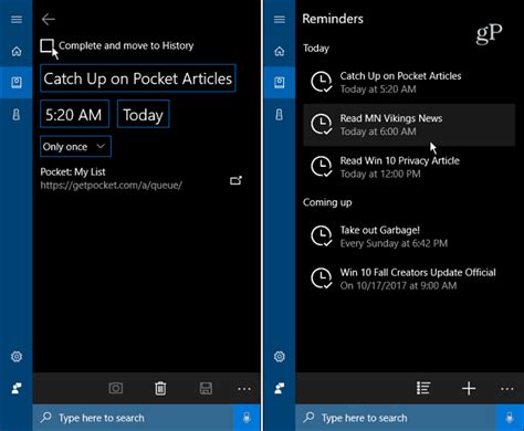 How To Create Cortana Reminders From Microsoft Edge In Windows 10