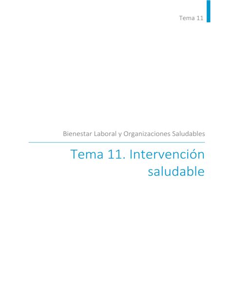 Tema 11 Modelos De Organizaciones Saludables Pdf Seguridad Y Salud