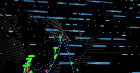 Creating Animation Digital Data Visualization With Graphs And Code In Background Stock Footage