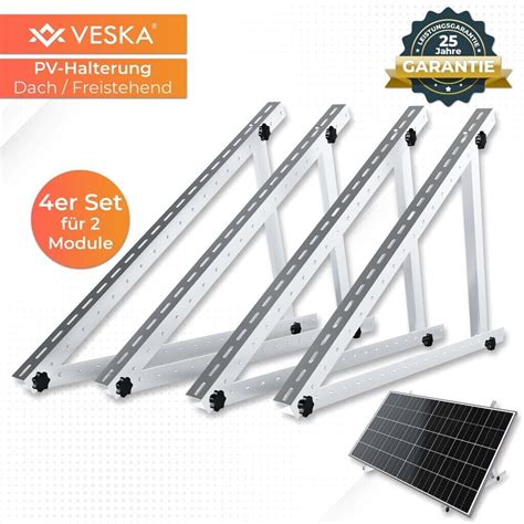 VESKA Balkonkraftwerk Halterung 114 cm für Flachdach 4er Set ab 79 99