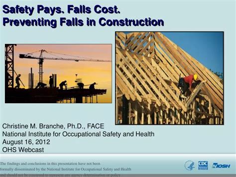 Ppt Safety Pays Falls Cost Preventing Falls In Construction