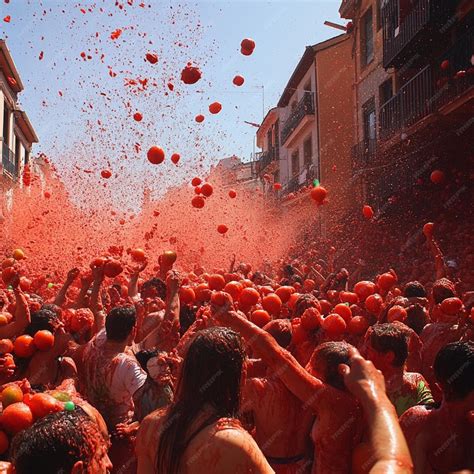 La Tomatina Festival Premium Ai Generated Image