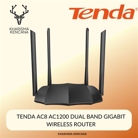 NETWORKING TENDA AC8 AC1200 DUAL BAND GIGABIT WIRELESS ROUTER