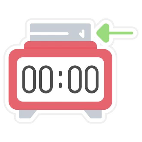 Premium Vector Clock In Flat Illustration