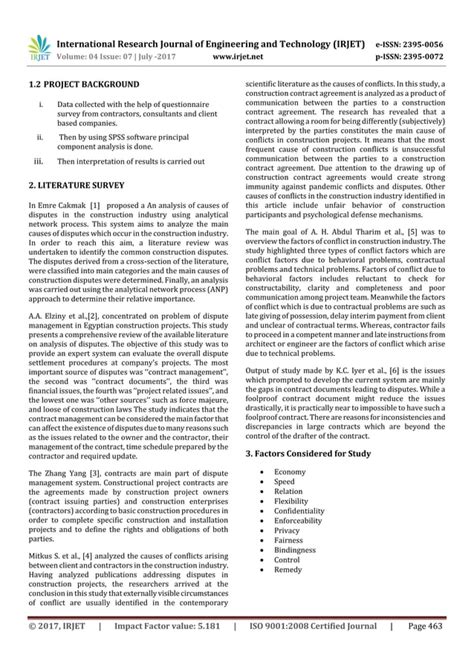 Practical Investigation Of Factors Affecting Selection Of Dispute Resolution Methods In