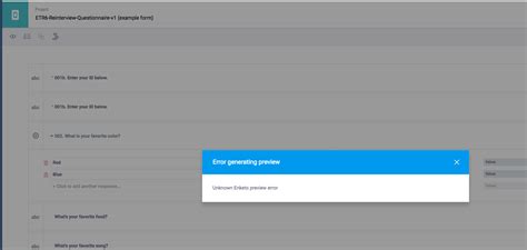 Error Generating Preview Unknown Enketo Preview Error · Issue 1986