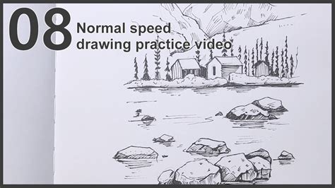 무배속 그림 연습 전체영상 8 간단하게 풍경그리기 Youtube