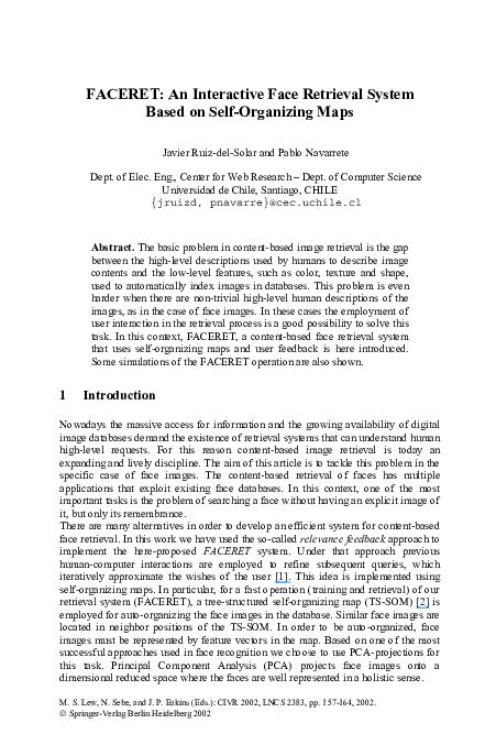 Pdf Faceret An Interactive Face Retrieval System Based On Self