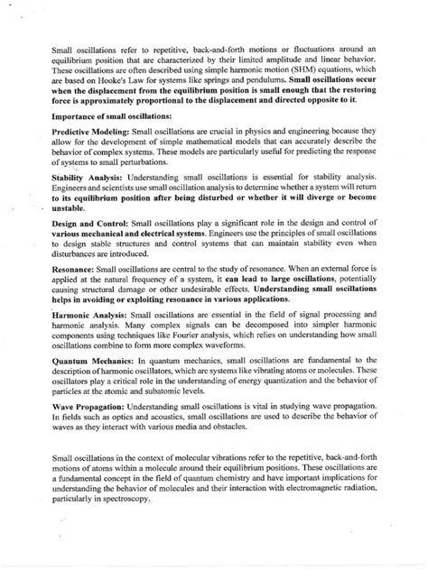 Small Oscillations Pdf